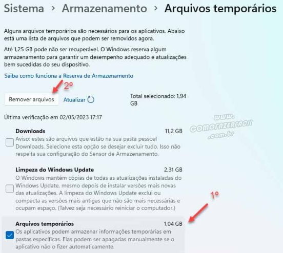 Como limpar arquivos temporários no Windows 11