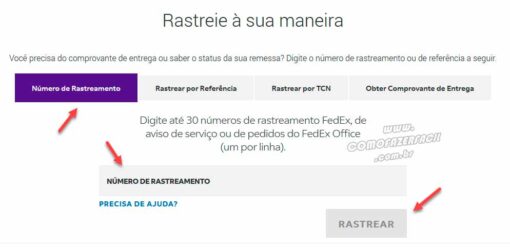Como rastrear pedidos da transportadora FEDEX?